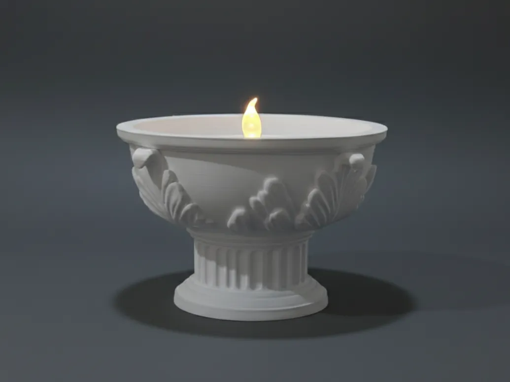 Greek Brazier – Ancient Tealight Holder - Free 3D Print Model - MakerWorld