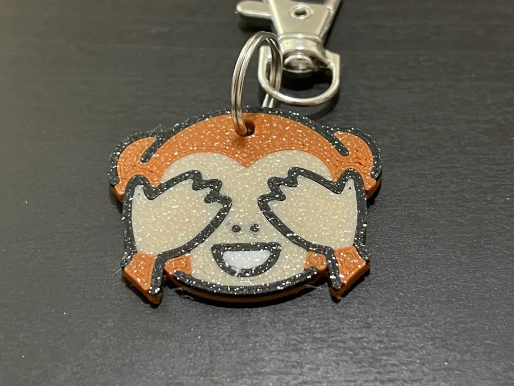 See No Evil - Keyring - Three Wise Monkeys by MalcTheOracle - MakerWorld