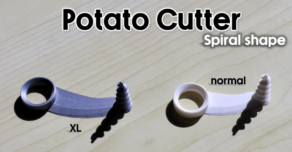 Potato Cutter - spiral shape - Free 3D Print Model - MakerWorld
