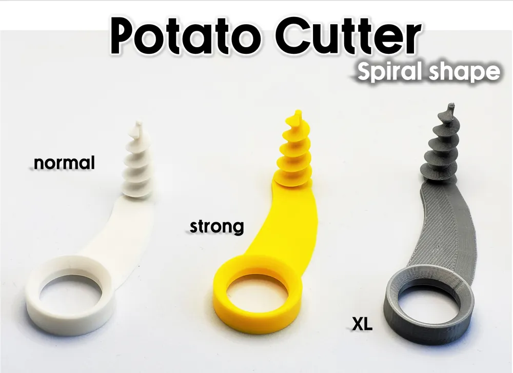 Potato Cutter - spiral shape - Free 3D Print Model - MakerWorld