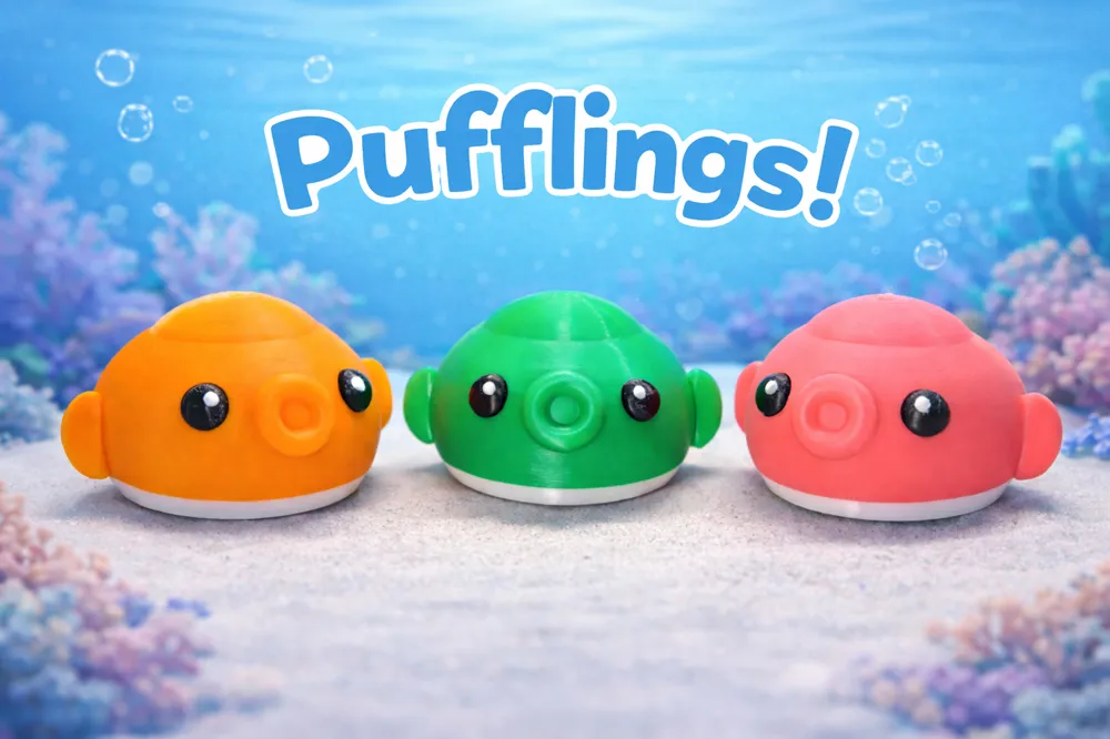 Pufflings! Puffer fish - Free 3D Print Model - MakerWorld