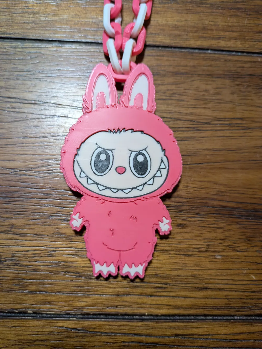 Labubu1 pendant chain with links fuzzy Labooboo by Happy Day Fun Merch ...