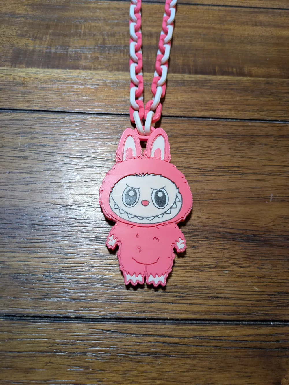 Labubu1 pendant chain with links fuzzy Labooboo by Happy Day Fun Merch ...