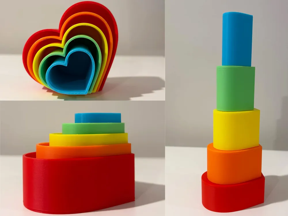 Heart shaped child step stacker toy No AMS by Tinker Link - MakerWorld