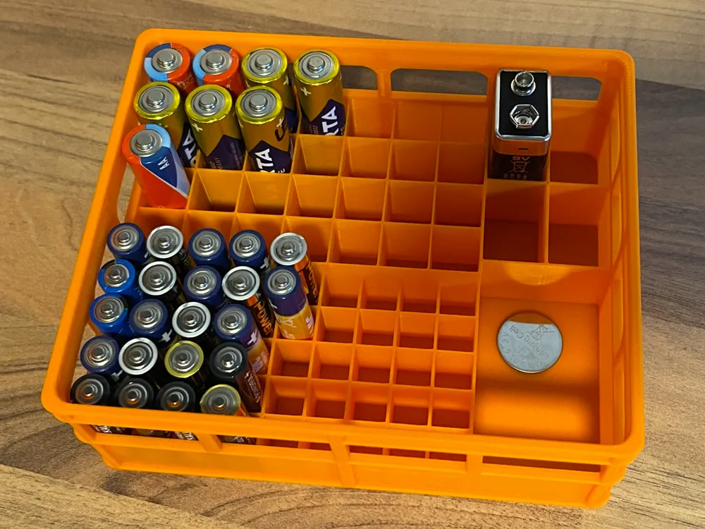 Battery Crate XXL AA / AAA / 9V by Maker Tom - MakerWorld