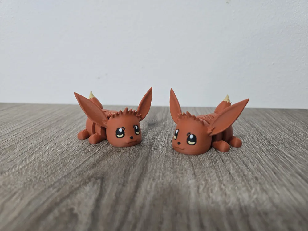 Flexi Eevee & Keychain - Free 3D Print Model - MakerWorld