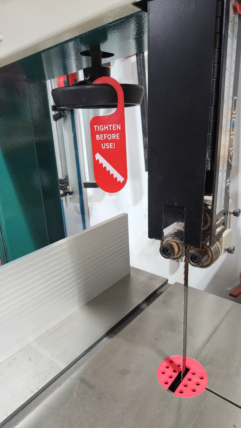 Bandsaw Tension Sign by stu4371 - MakerWorld