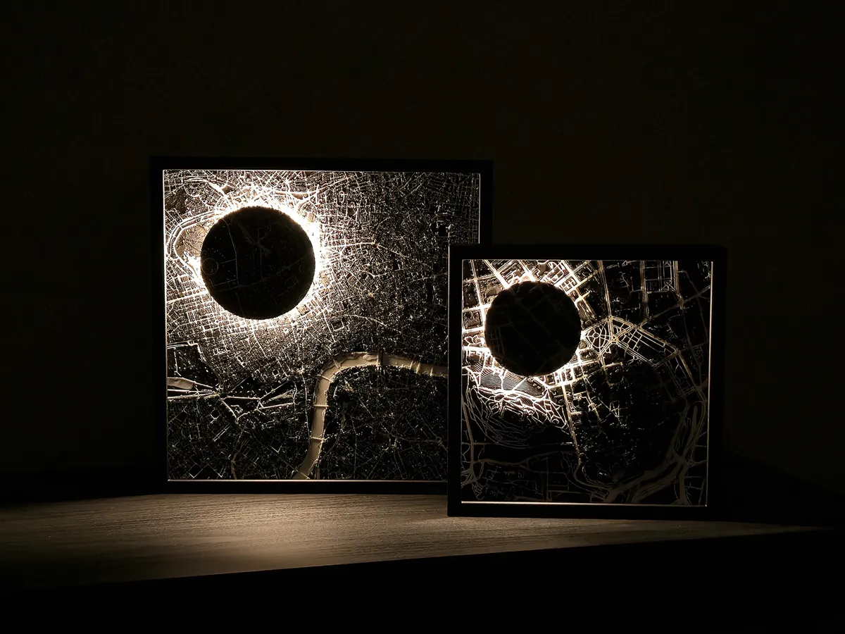 City map picture frame-like ambient lamp - Free 3D Print Model - MakerWorld