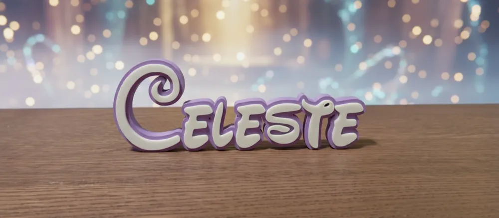 Disney Name Sign Celeste Kid Room Wall Decor Tag by Fabbiotto ...
