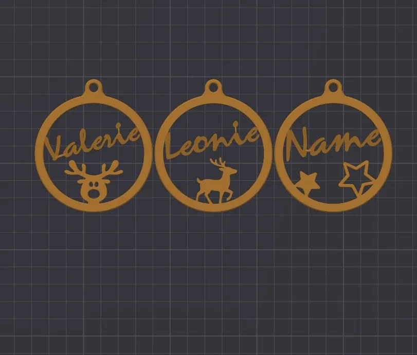 Christmas Rings "Names"/Christmas Rings "Name Tag" - Free 3D Print ...