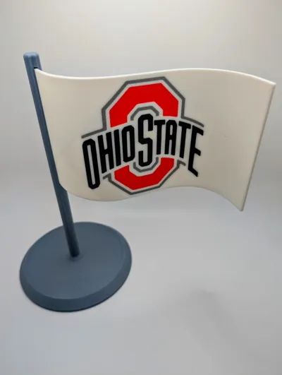 Ohio State Buckeyes Flag / Plate by Sage Prints and Design MakerWorld ...