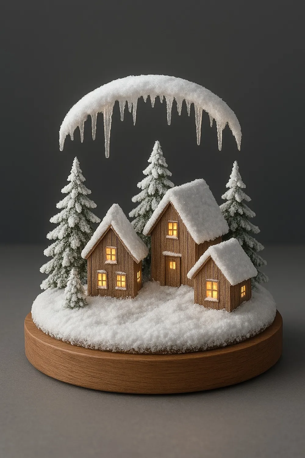 Winter miniature village - Free 3D Print Model - MakerWorld