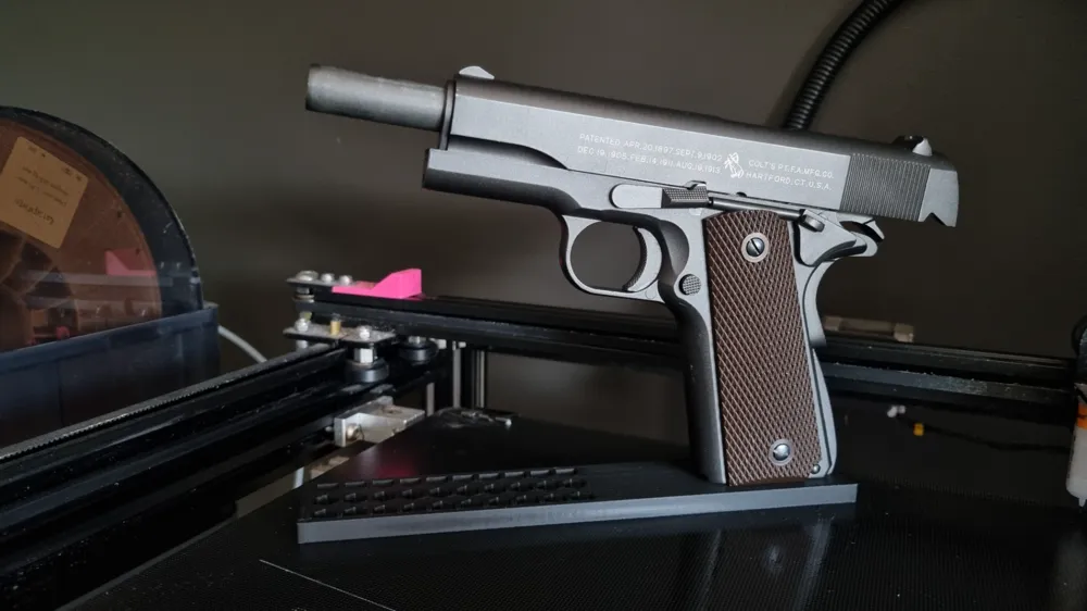 Colt M1911 A1 pistol gun stand - ideal fitment by ZECIORTECH - MakerWorld