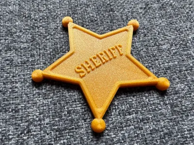 Woody Sheriff Badge – Toy Story Inspired 3D Print - Free 3D Print Model ...