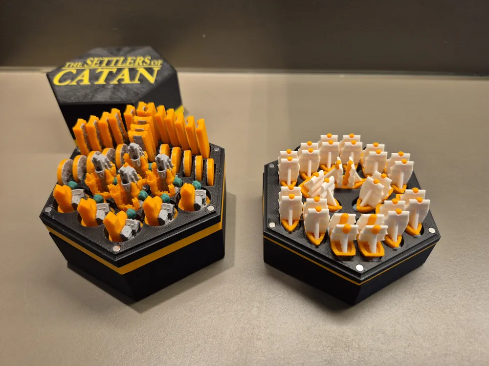 Magnetic Catan player pieces box - Free 3D Print Model - MakerWorld