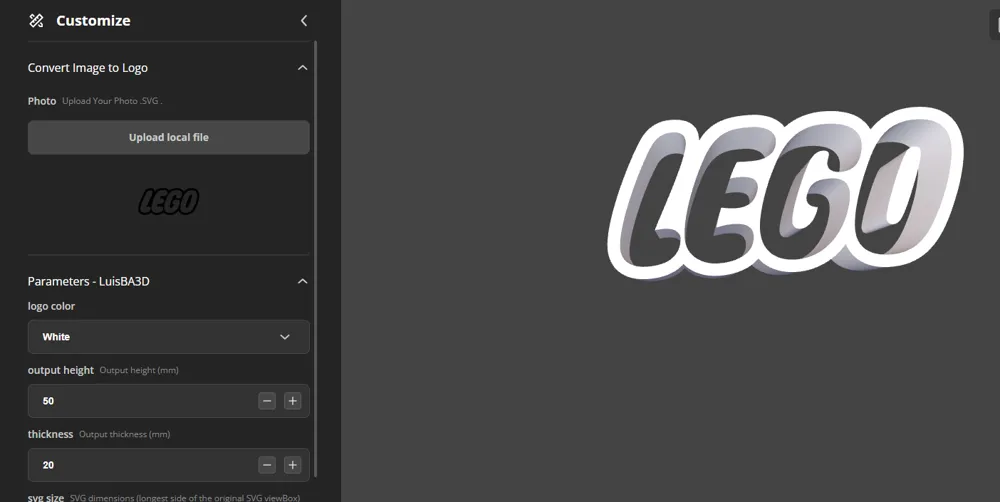 Generate LOGO from image - Logo Maker Custumizable by LuisBA MakerWorld ...