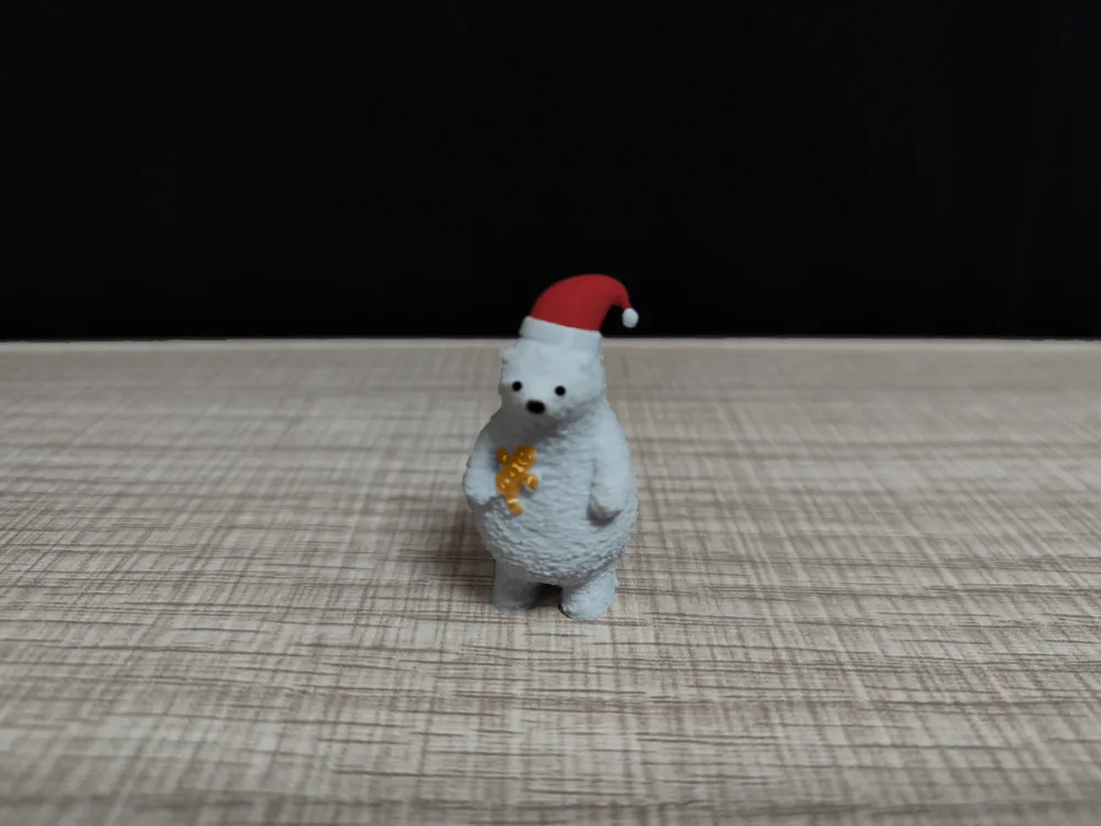 Polar Bear Series - Gingerbread Bear Holding Gingerbread (little polar ...