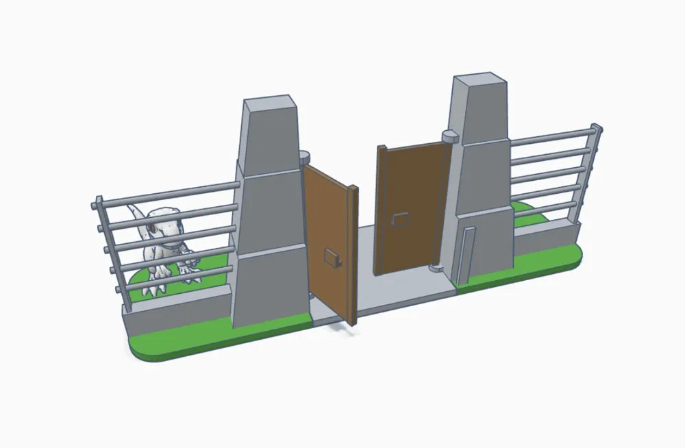 Jurassic Park Gate + Baby Velociraptor by MVM_3DESIGN MakerWorld ...