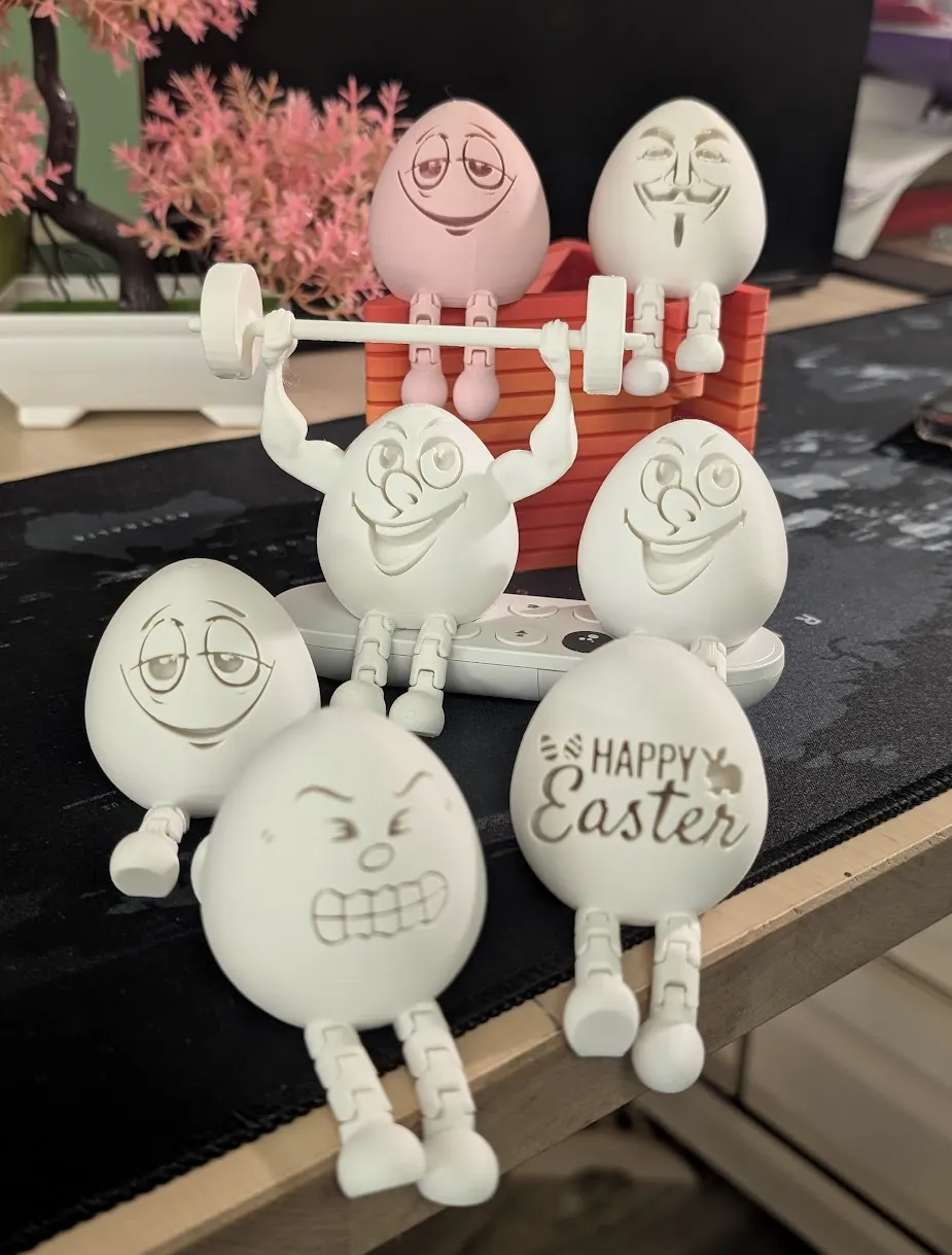 Happy Easter Articulated Eggs by KFPEnergia - MakerWorld