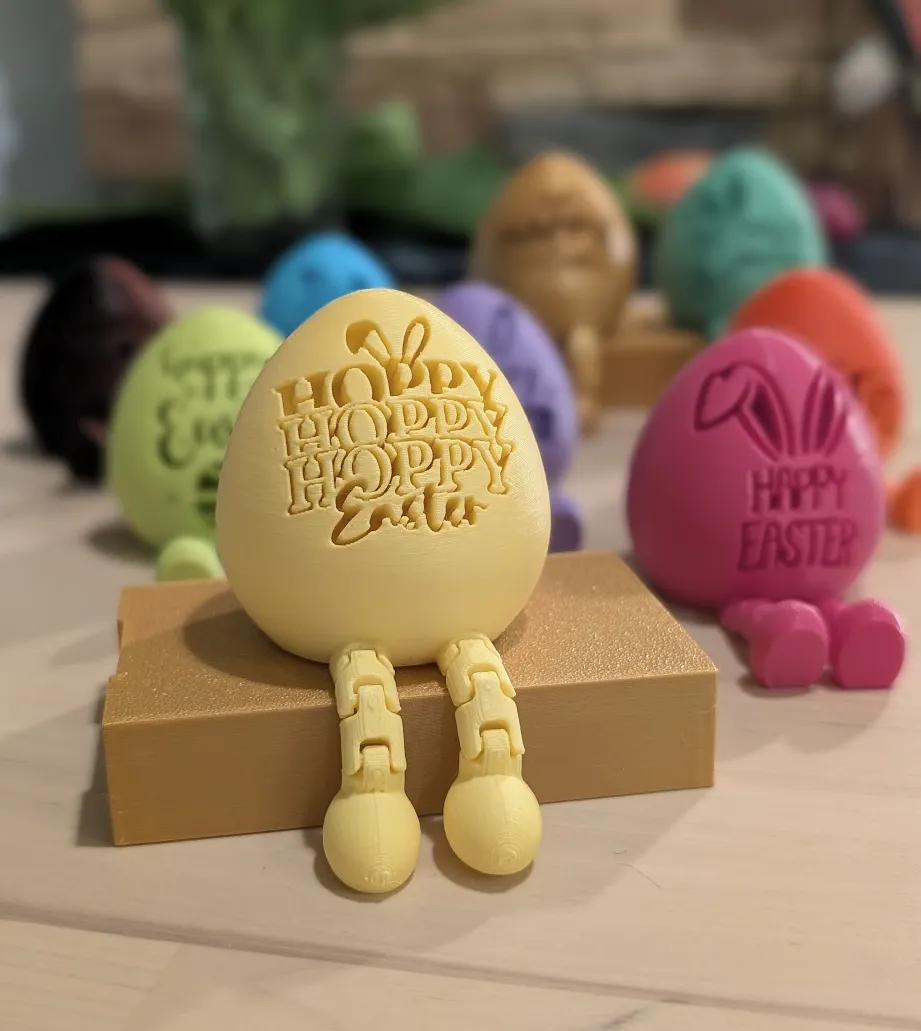 Happy Easter Articulated Eggs by KFPEnergia MakerWorld: Download Free 3D Models