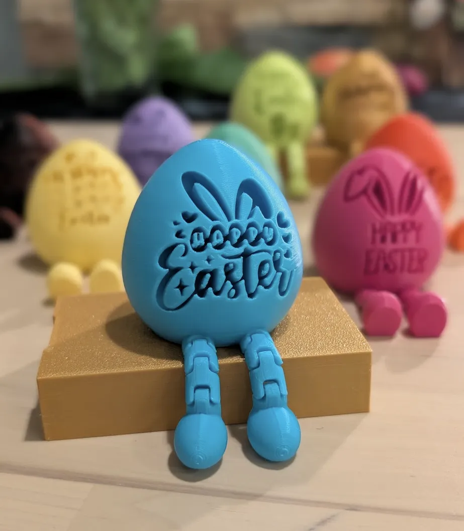 Happy Easter Articulated Eggs by KFPEnergia MakerWorld: Download Free 3D Models