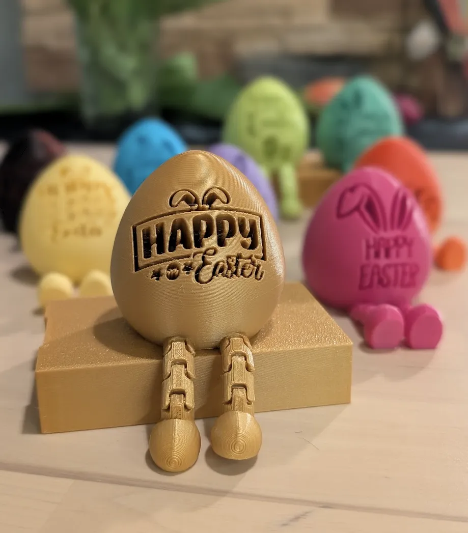 Happy Easter Articulated Eggs by KFPEnergia MakerWorld: Download Free 3D Models