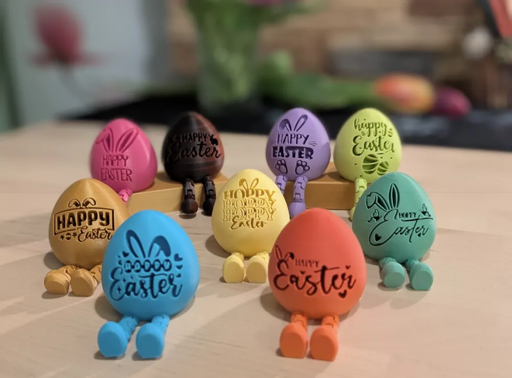 Happy Easter Articulated Eggs by KFPEnergia MakerWorld: Download Free 3D Models