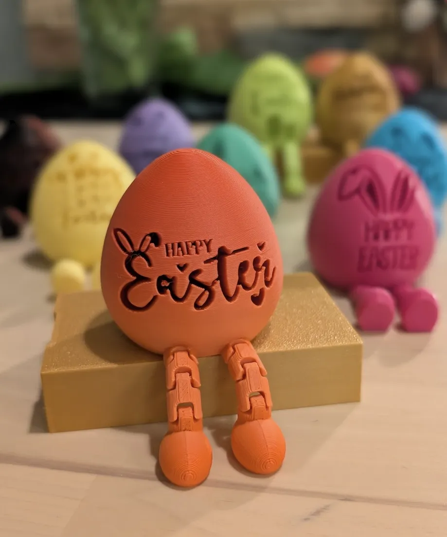Happy Easter Articulated Eggs by KFPEnergia MakerWorld: Download Free 3D Models