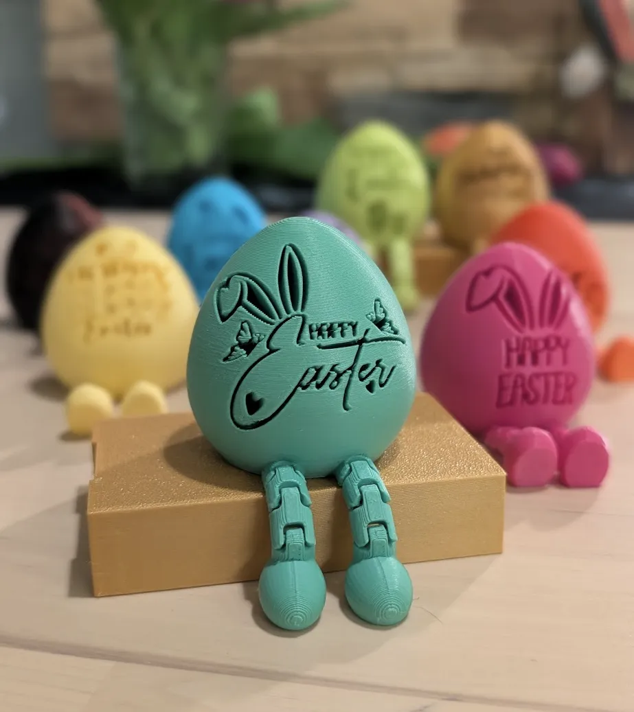Happy Easter Articulated Eggs by KFPEnergia MakerWorld: Download Free 3D Models