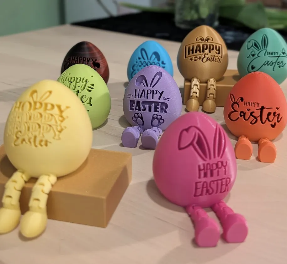 Happy Easter Articulated Eggs by KFPEnergia MakerWorld: Download Free 3D Models
