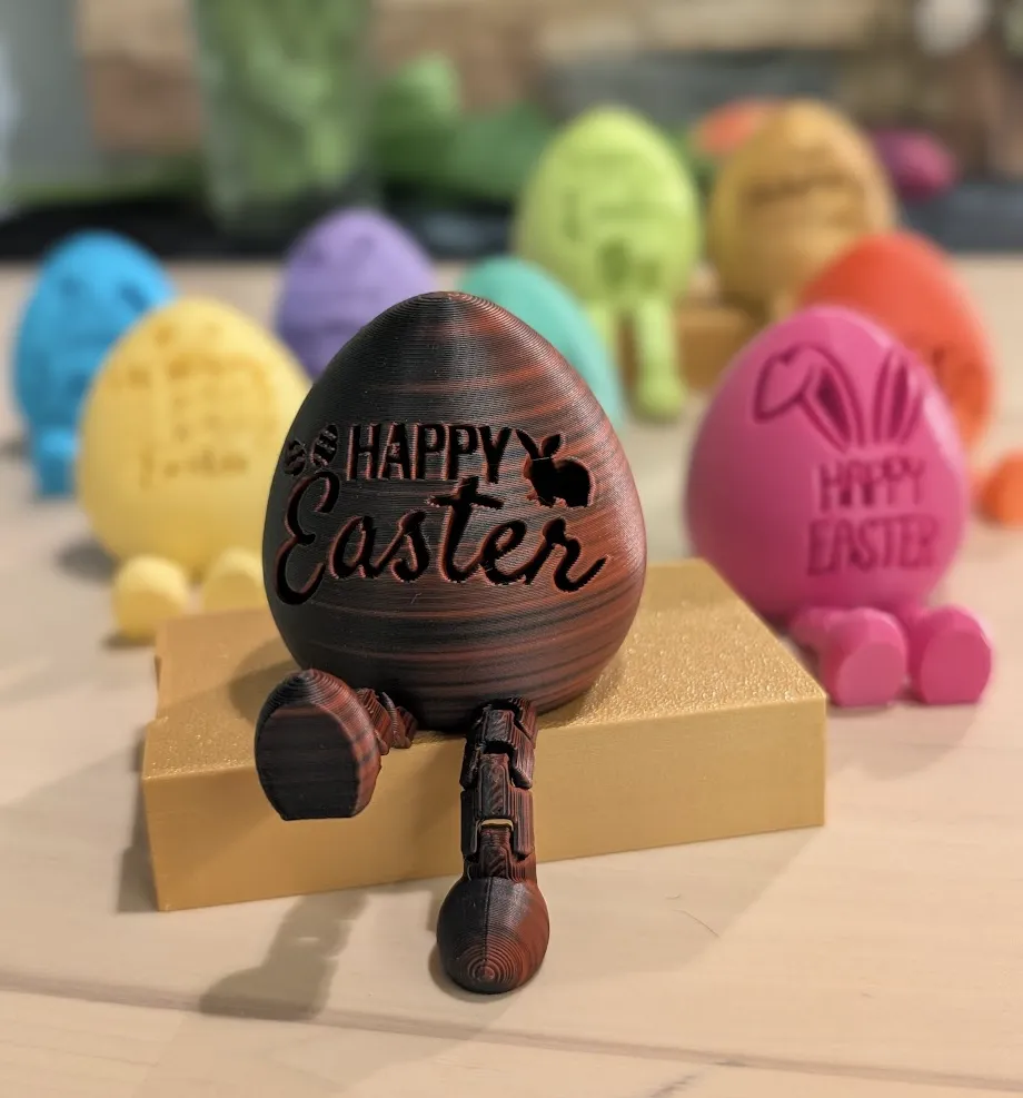 Happy Easter Articulated Eggs by KFPEnergia MakerWorld: Download Free 3D Models