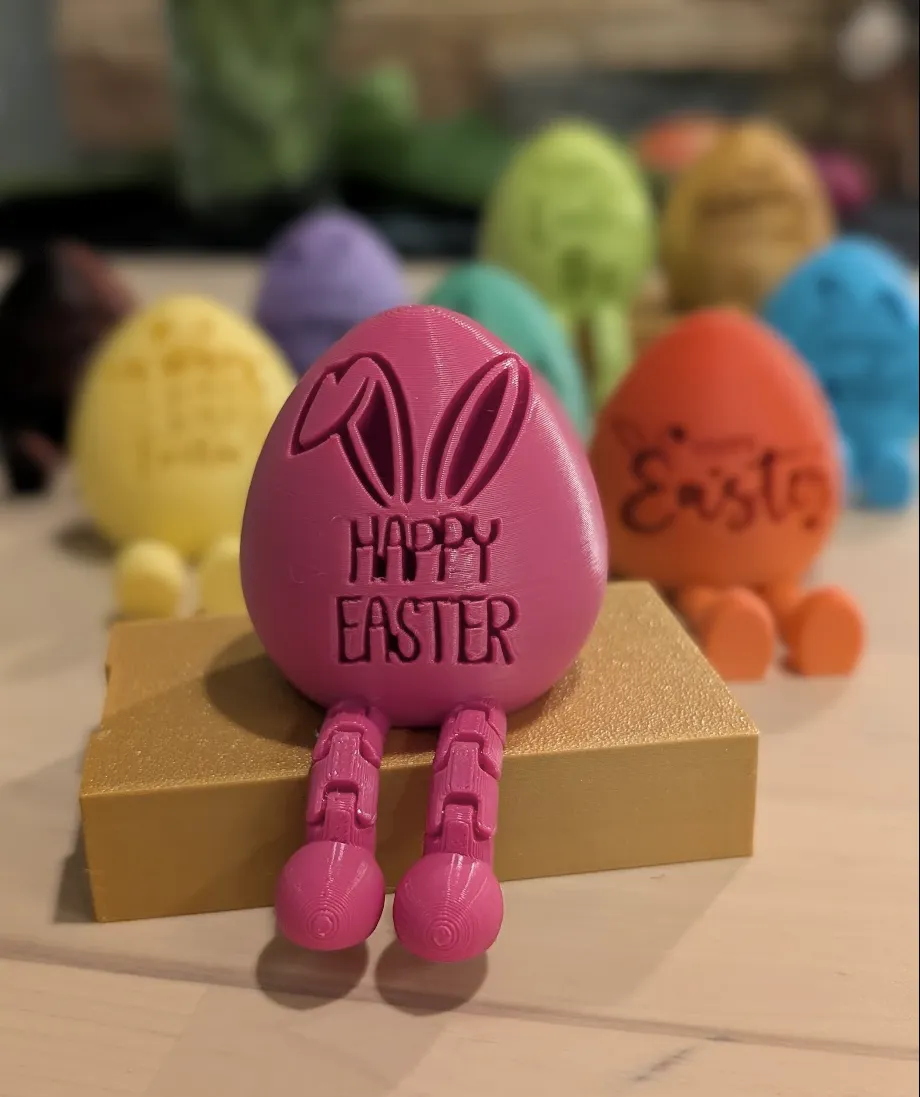 Happy Easter Articulated Eggs by KFPEnergia MakerWorld: Download Free 3D Models