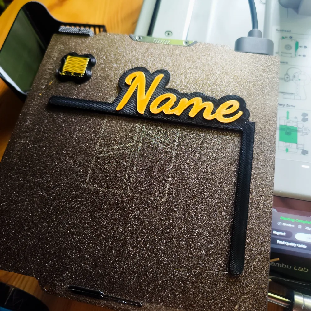 Parametric Picture frame / Door corner name, text by KA MakerWorld ...