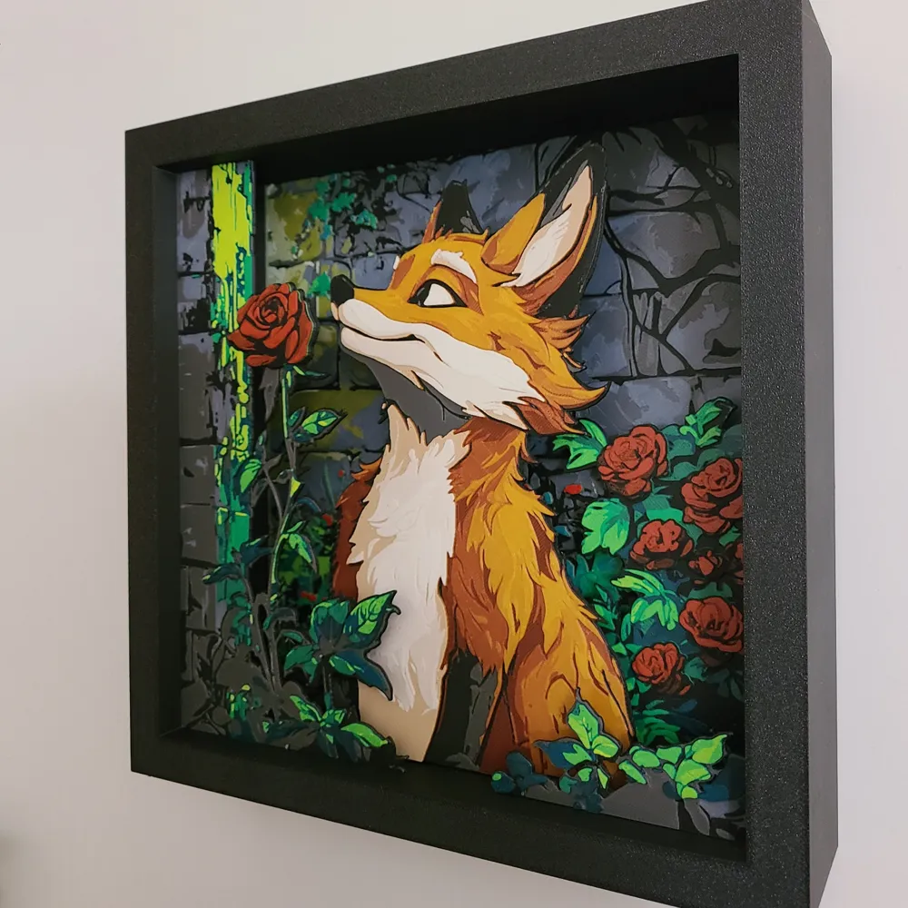 Smell The Roses Shadowbox - Free 3D Print Model - MakerWorld