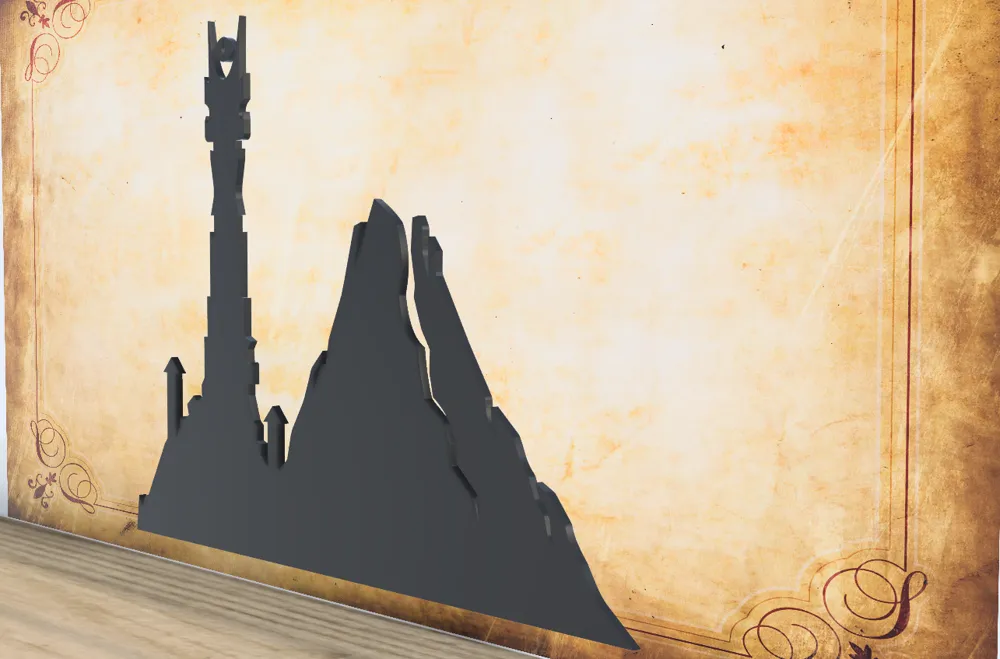 Mordor - 2d silhouette - Wall Art by JF-699 - MakerWorld