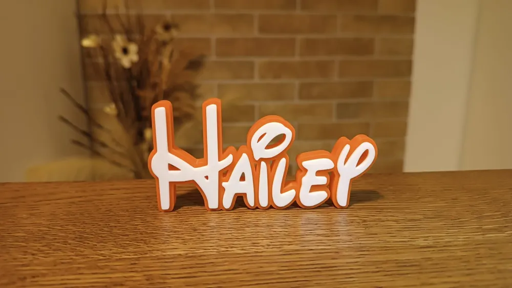 Hailey Name Disney Tag - Free 3D Print Model - MakerWorld