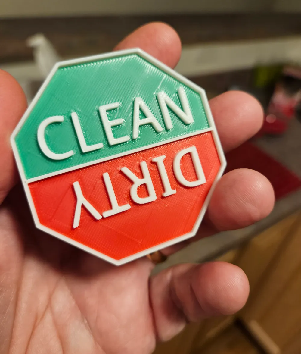 Clean/Dirty Dishwasher Sign by will_maxim - MakerWorld