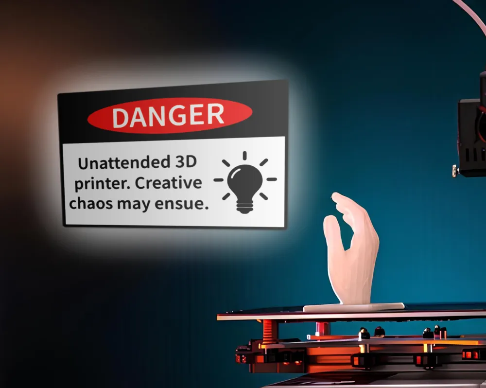 Danger - Unattended 3D Printer by PrintLab MakerWorld: Download Free 3D ...