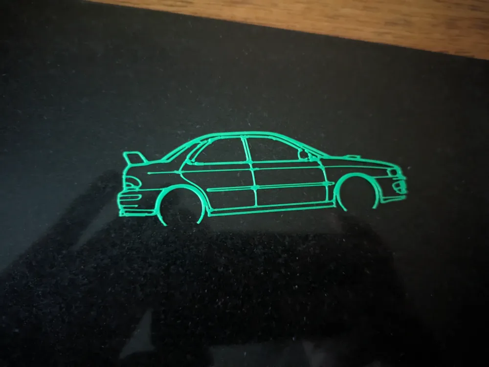 subaru 4 door 1999 wrx silhouette wall art by cruse2382 - MakerWorld