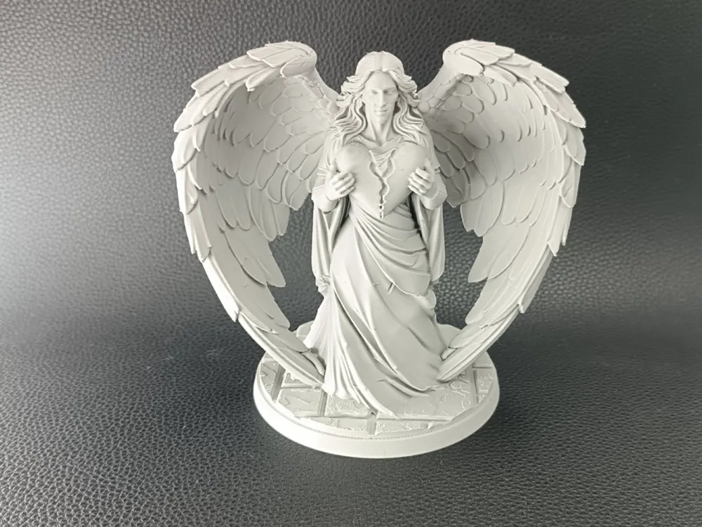 Angel of Love – Valentine’s Heart Sculpture - Free 3D Print Model ...