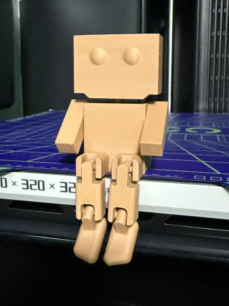 Funny figure in block style - Free 3D Print Model - MakerWorld