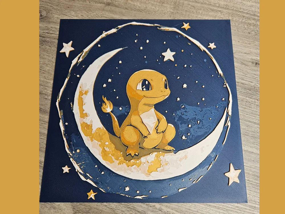 Charmander Moon (Pokemon Hueforge) by BusyKikiBeeMakerWorld: Download ...