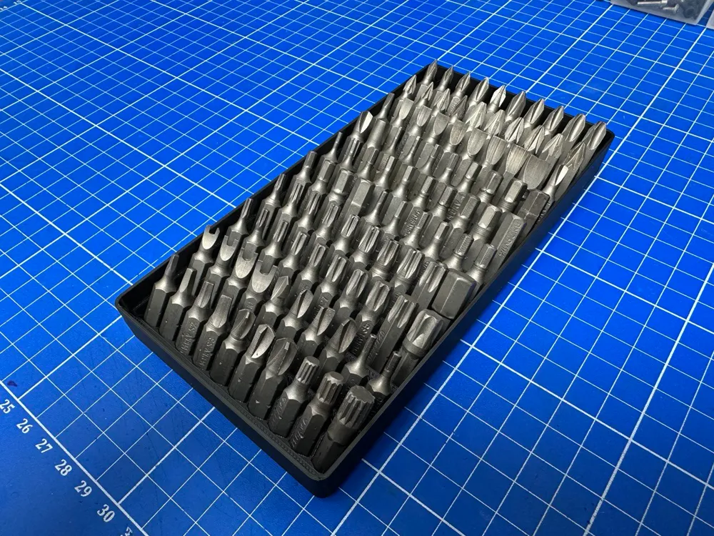 Gridfinity Tools Box 03 (100 Screwdriver bits) by Archer - MakerWorld