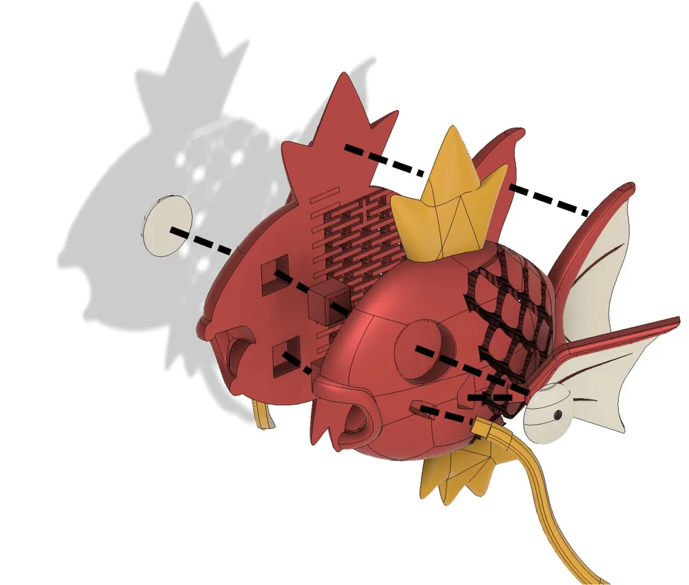 Articulated Swimming Magikarp by Bruddz MakerWorld: Download Free 3D Models