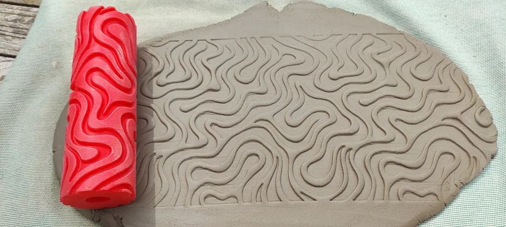 Texture Roller - Swirls - Free 3D Print Model - MakerWorld