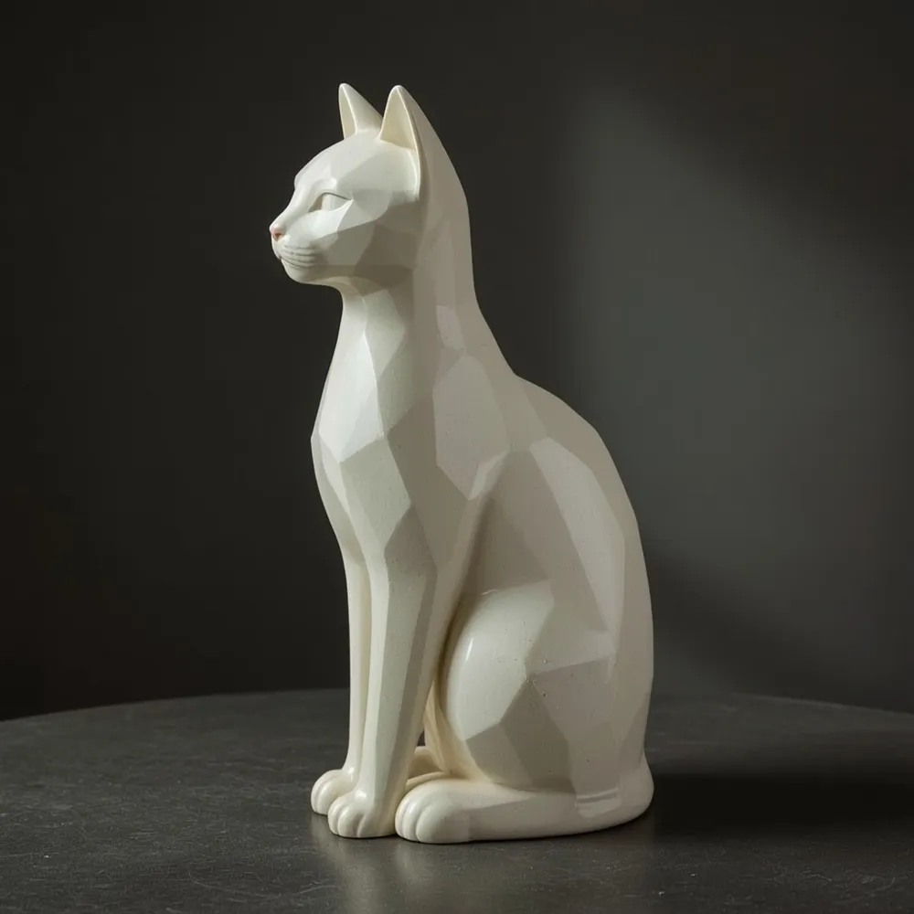 Modern Low Poly Cat Sculpture | Interior Decor - Free 3D Print Model ...