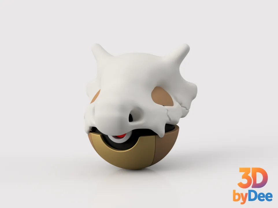 Cubone Poke Ball - Free 3D Print Model - MakerWorld