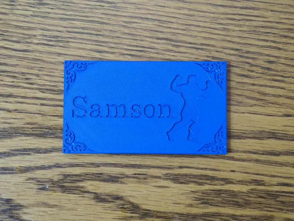 Samson Decal Name Plate Beautiful - For Vex Robot by Anthony Makes 3D ...
