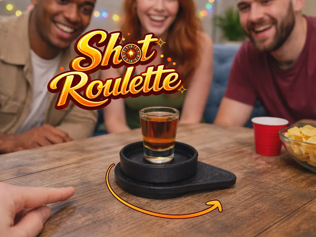 Shot Roulette - Compact Drinking Game - Free 3D Print Model - MakerWorld