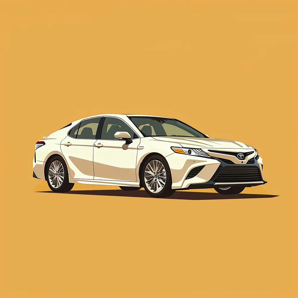 Toyota Camry White Sedan 2D Art by Mnm_974 MakerWorld: Download Free 3D ...